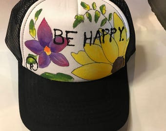 Hand painted hats | Etsy