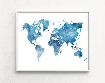 World map poster | Etsy