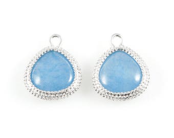 Blue triangle stone | Etsy