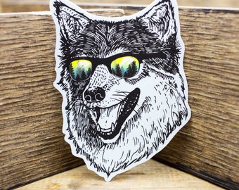 Wolf sticker | Etsy