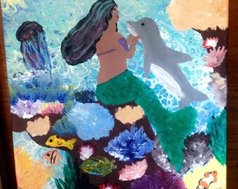 Abstract mermaid | Etsy