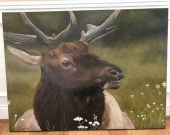 Elk painting | Etsy