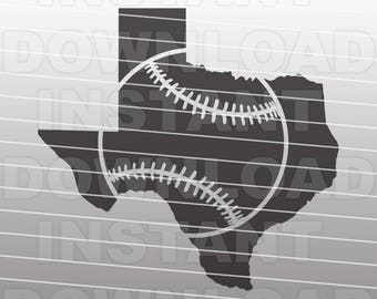 Texas baseball svg | Etsy