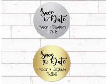 Save the date label | Etsy