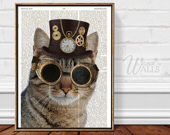 Steampunk cat | Etsy