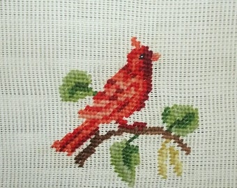Cardinal needlepoint | Etsy