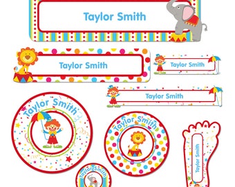 Circus name tag | Etsy