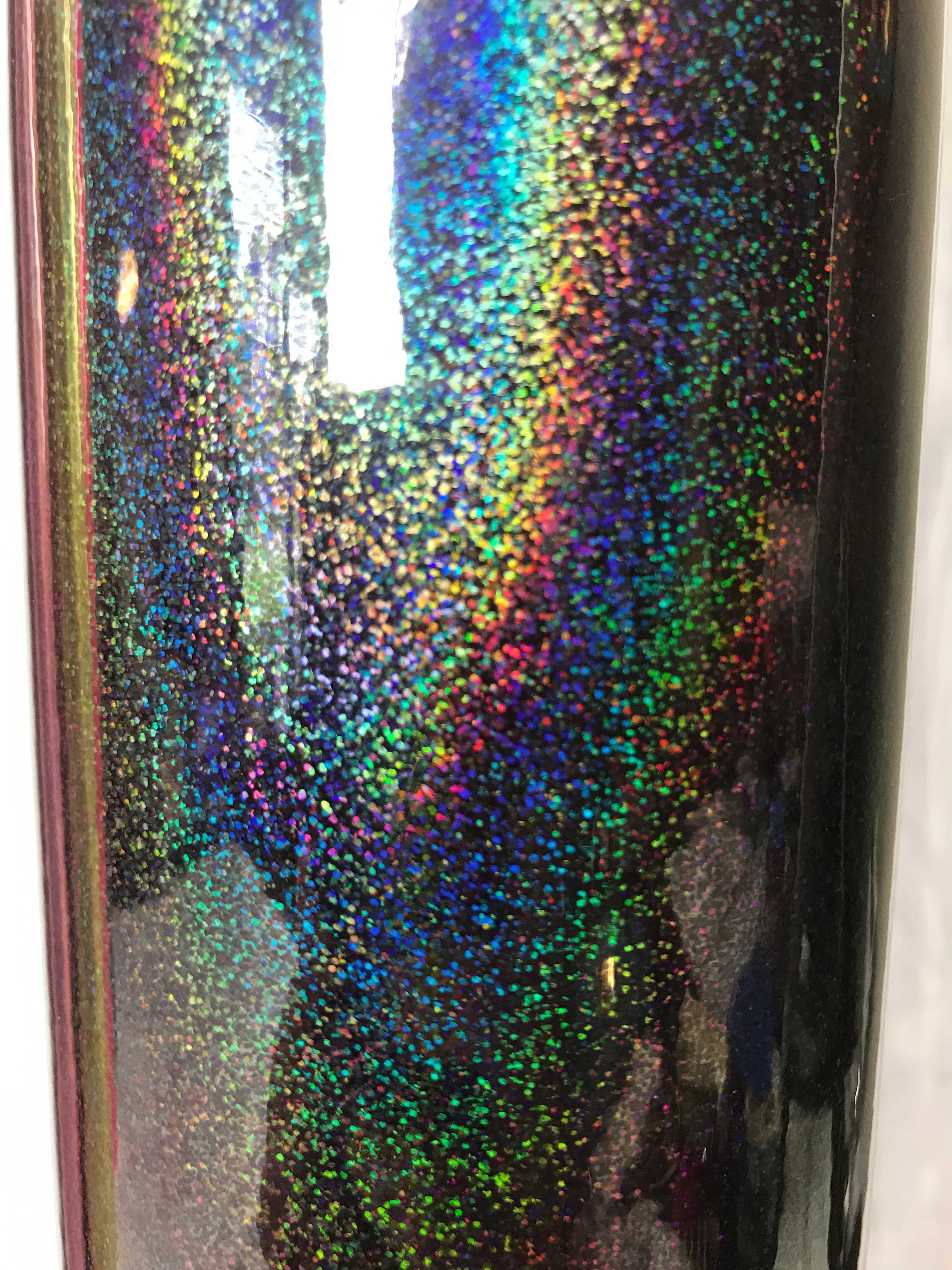Black Glitter Holographic Adhesive Vinyl 651 equivalent