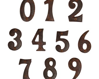 Small metal numbers | Etsy