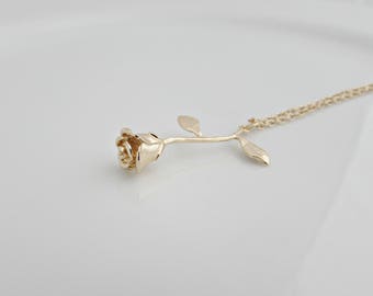 Rose necklace | Etsy