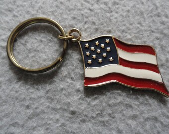 United States Flag Keychain USA Flag Keychain Patriotic