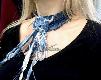 Denim jewelry | Etsy