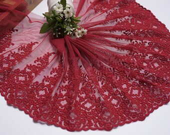 Red lace trim | Etsy