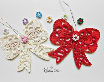Quilled Christmas bell-quilled bell-ornament tree-quilling