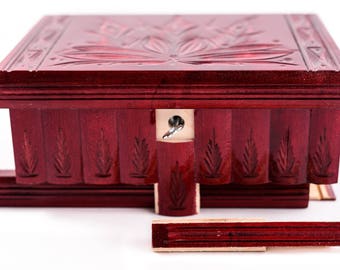 Wooden puzzle box | Etsy