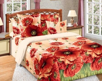 Poppy duvet cover | Etsy