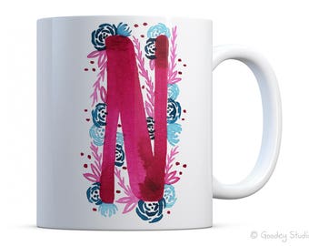 Monogram letter n | Etsy