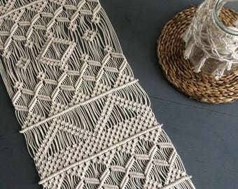 Macrame table runner | Etsy