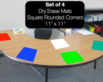 6 Vinyl Dry Erase Mats Vinyl Dry Erase Circles Custom Vinyl