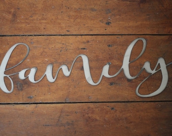 Metal family sign | Etsy
