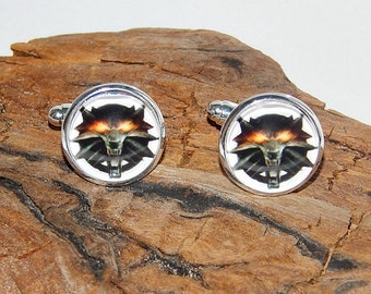 Wolf cufflinks | Etsy