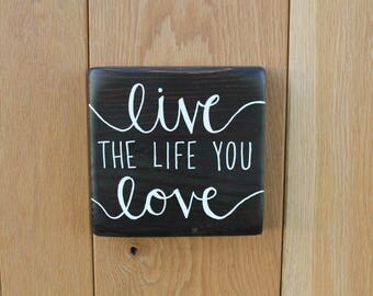 Live The Life You Love Hand stamped Keychain Custom Key
