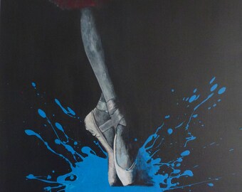 Pointe shoe art | Etsy