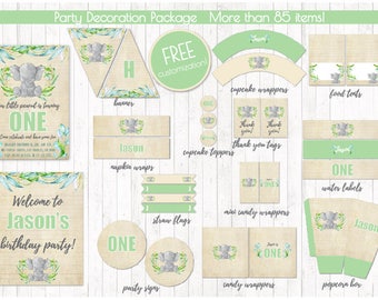 Elephant party decor | Etsy