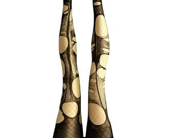 Accessorize Agoraphobix double layered tattered & torn tights
