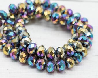 Rainbow glass beads | Etsy