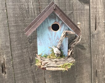 Rustic birdhouse | Etsy