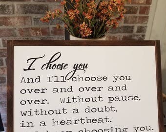 I choose you sign | Etsy