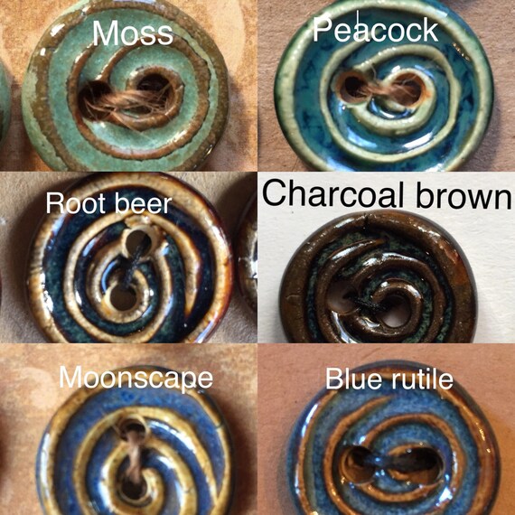 Ceramic Buttons Rustic Earthy Buttons Clothing Finishes