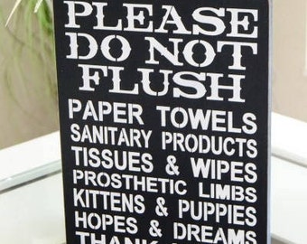 Do not flush | Etsy