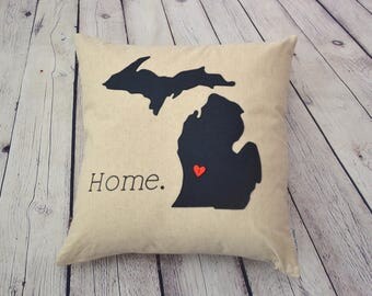 Michigan pillow | Etsy