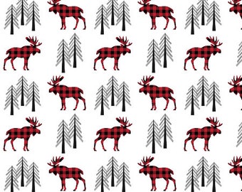 Moose fabric | Etsy