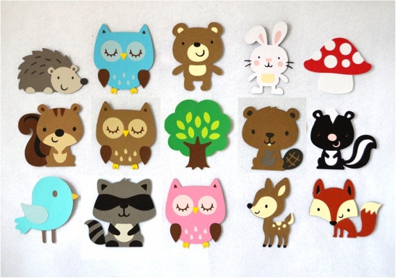 Large Forest Animal Cut Outs Customize Your Set DIY Wall Art