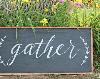 Large gather sign | Etsy