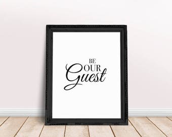 Be our guest print | Etsy