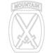 US Army 10th Mountain Division Patch Vector Files dxf eps svg