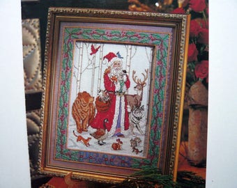 Santa cross stitch | Etsy