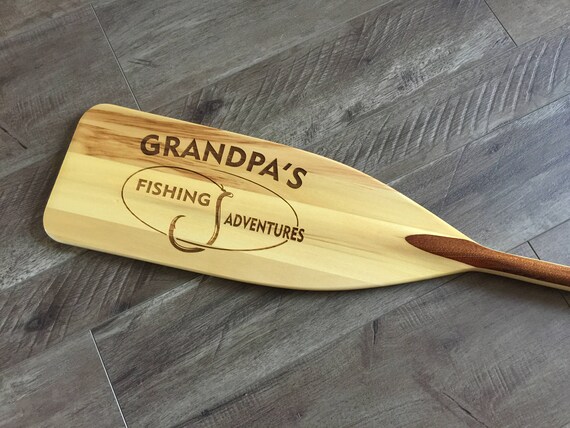 Custom Engraved Canoe Paddle for Gift Cabin Award Resort