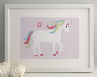Unicorn art print | Etsy