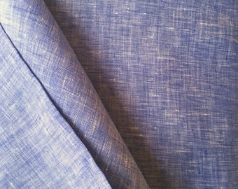 Blue linen fabric | Etsy