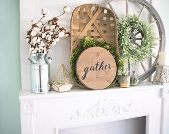 Gather wood sign | Etsy
