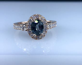 Grey spinel ring | Etsy