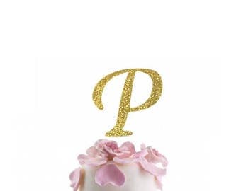 Letter p cake topper | Etsy