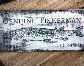 Funny fishing signs | Etsy