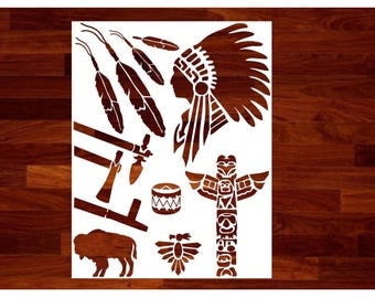 Indian stencil | Etsy