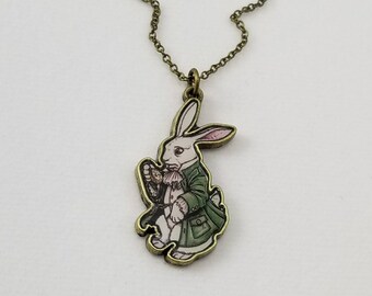 White rabbit jewelry | Etsy